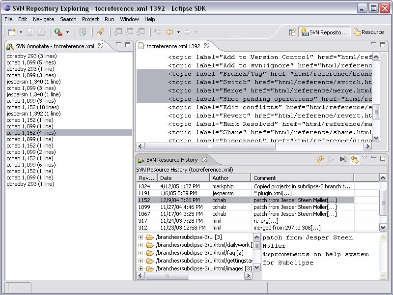 SVN Annotate View
